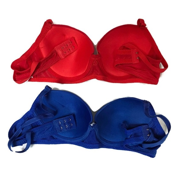 Nines | Intimates & Sleepwear | Nines 36 B Bras 2 Piece Red Blue Bundle ...